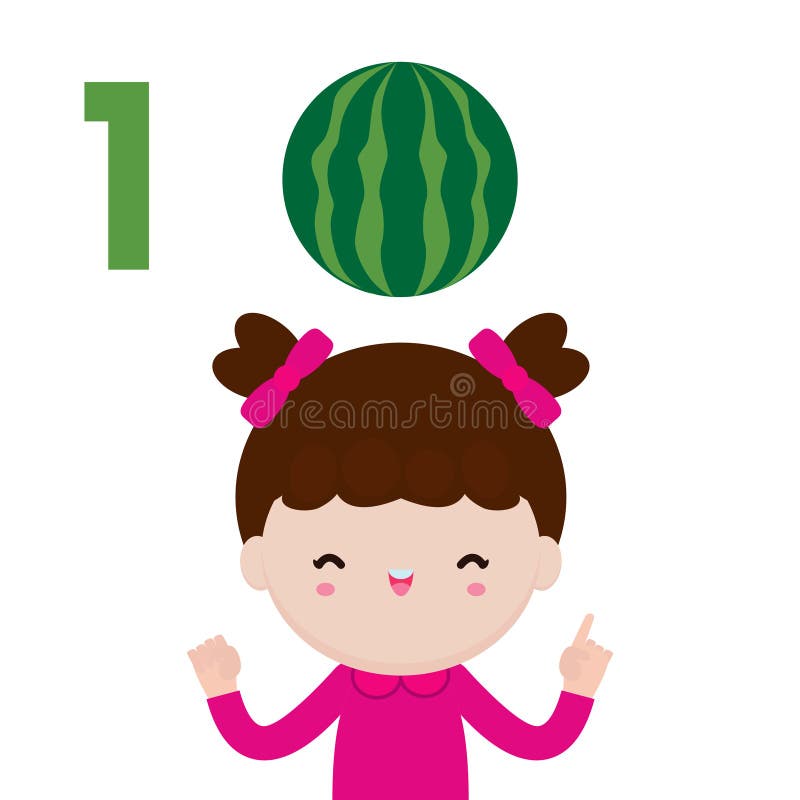 Happy Children and Hand Showing the Number One, Cute Kids Showing ...