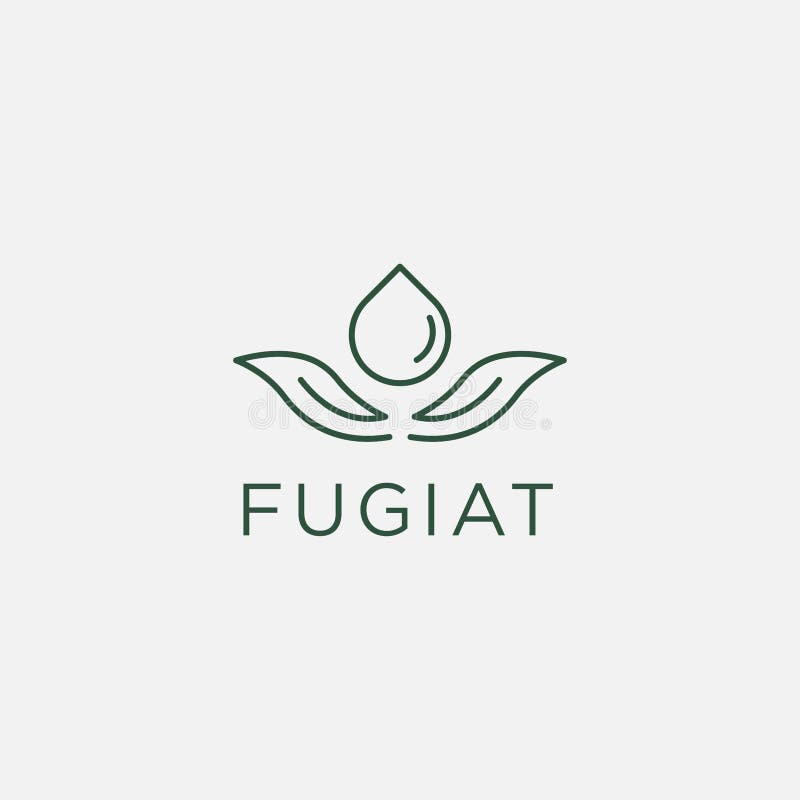 Water Flower Logo Design Template, Vector Linear Stock Vector ...