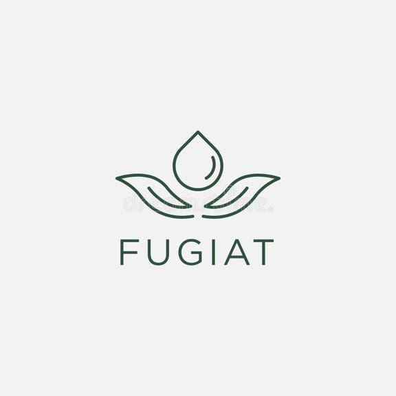 Water Flower Logo Design Template, Vector Linear Stock Vector ...