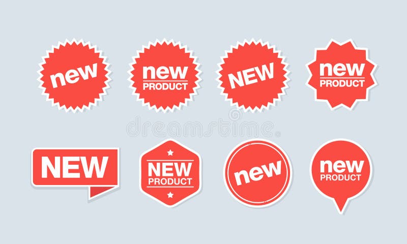 A Collection of Sticker Icons from New Labels. Suitable for Design ...