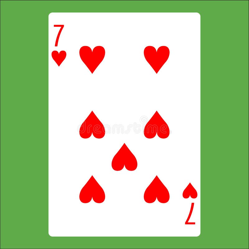 Playing Poker Card Seven Icon Image. Stock Vector - Illustration of ...