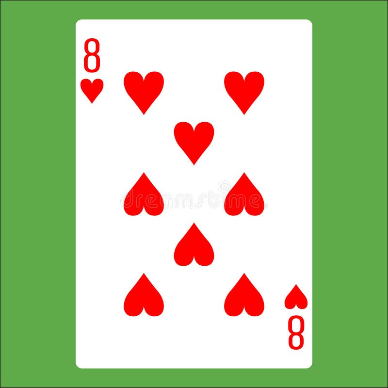 Playing Poker Card Eight Icon Image. Stock Vector - Illustration of ...