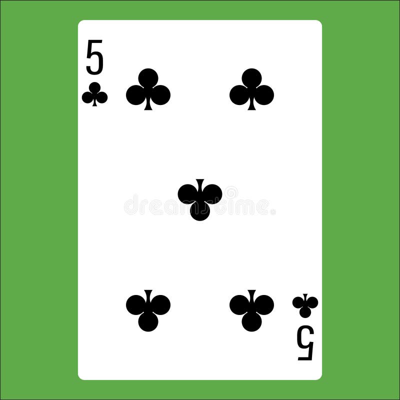 Playing Poker Card Five Icon Image. Stock Vector - Illustration of ...