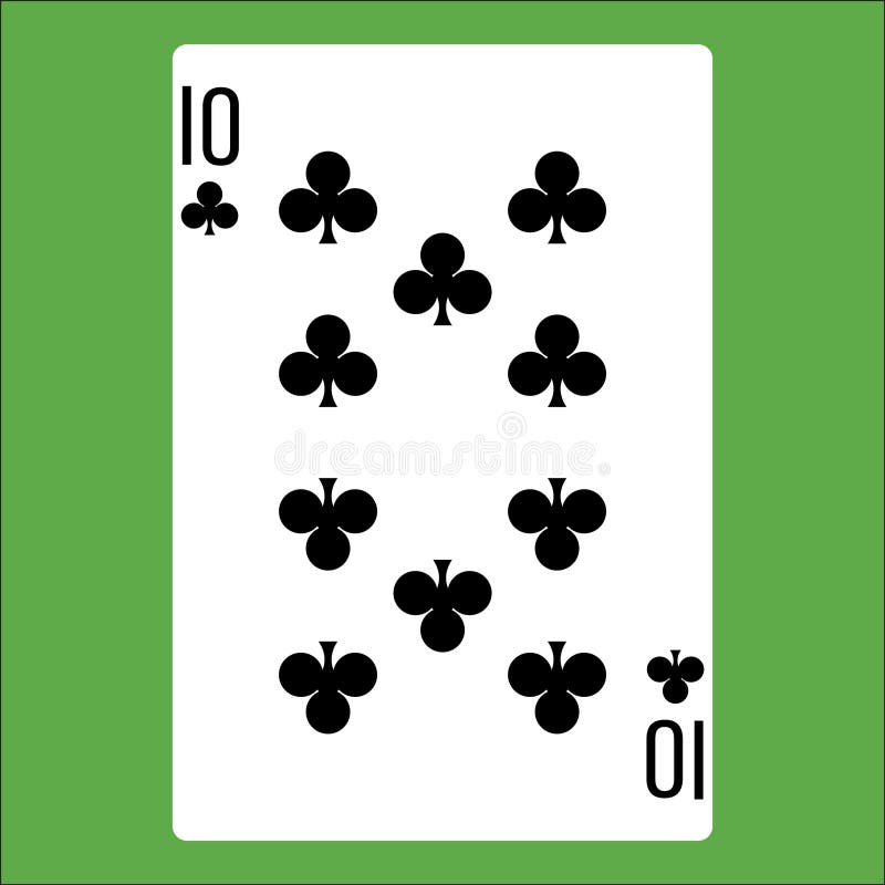 Playing Poker Card Ten Icon Image. Stock Vector - Illustration of icon ...