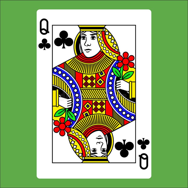 Playing Poker Card Queen Icon Image. Stock Vector - Illustration of ...