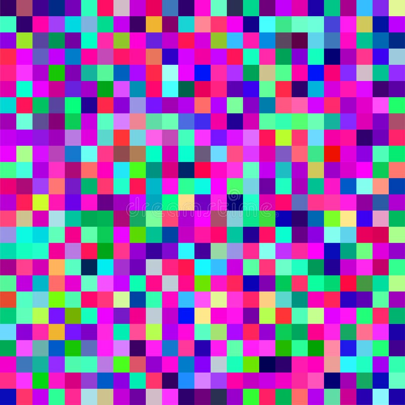 Colorful Seamless Pixel Pattern Stock Vector - Illustration of ...
