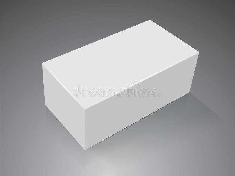 Rectangular Box on a Dark Background Top View Mock Up Stock Vector ...