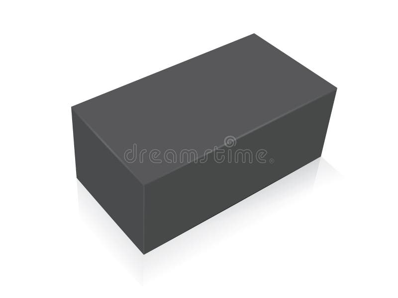 Rectangular Box on a White Background Top View Mock Up Stock Vector ...