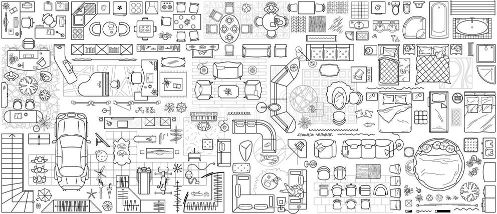 Vector Interior Blueprint Stock Illustrations – 10,719 Vector Interior ...