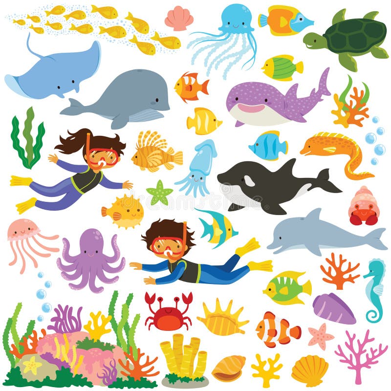 Under the sea clip art stock vector. Illustration of isle - 38214676