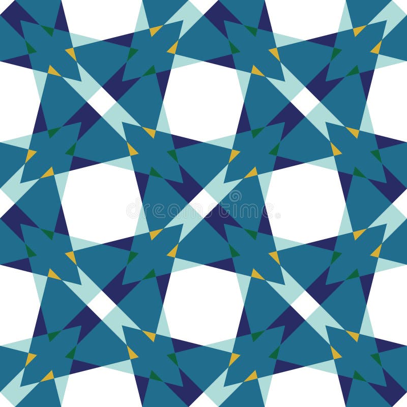 Blue Triangular and Tessellated Texture on a White Background ...