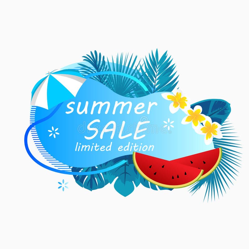 Vector Illustration Summer Sale Limited Edition Poster Promotion Design ...