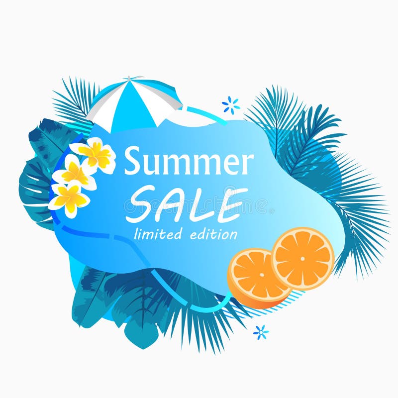 Limited Edition Summer Sale Poster Promotion with Paper Cut Concept ...