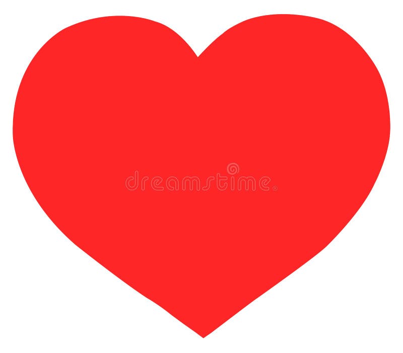Simple Colorful Sharp Red Heart Stock Illustration - Illustration of ...