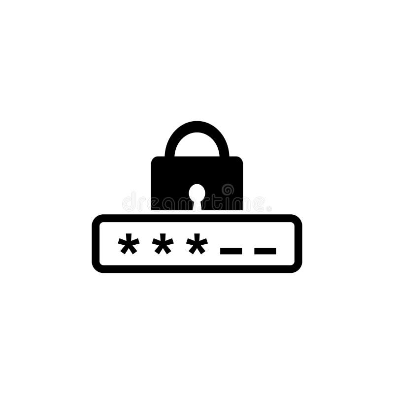 Password Icon, Safe Code Icon Vector Illustration Stock Vector ...