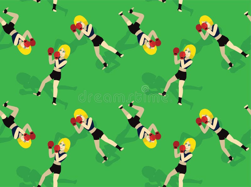 Sit Down Boxing Manga Cartoon Vector Seamless Background Wallpaper-01 ...