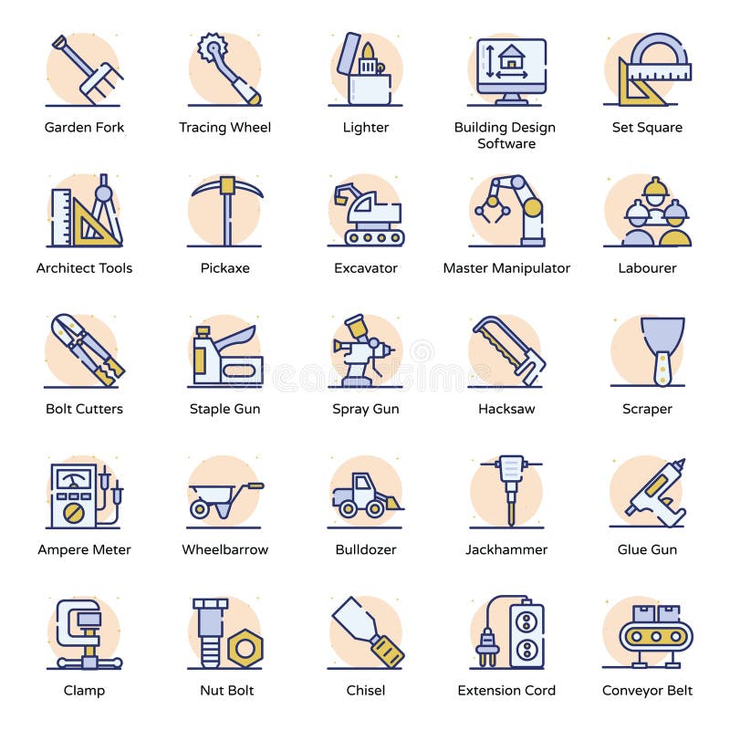 Compact of Construction Instruments Flat Vectors Stock Vector ...