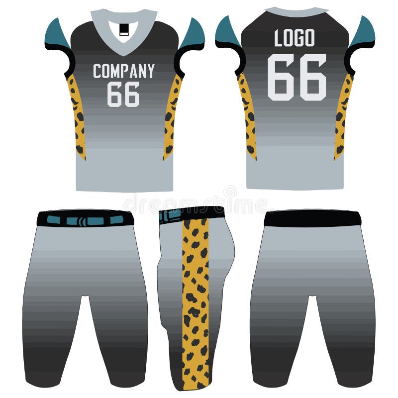 Custom Design American Football Uniforms Illustration Mock Ups ...