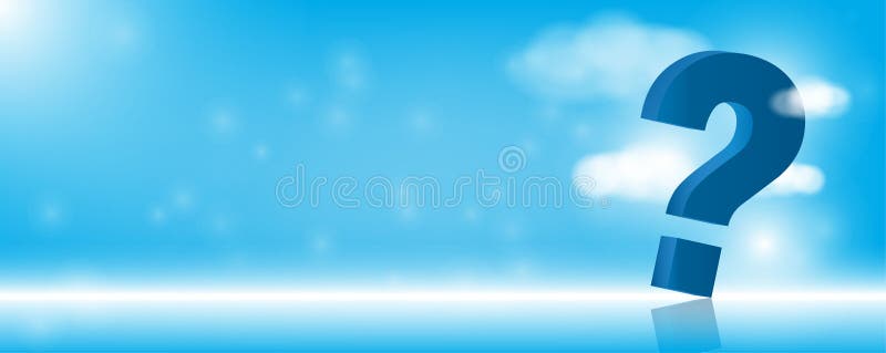 Horizontal Vector Illustration with Question Mark and Copy Space for ...