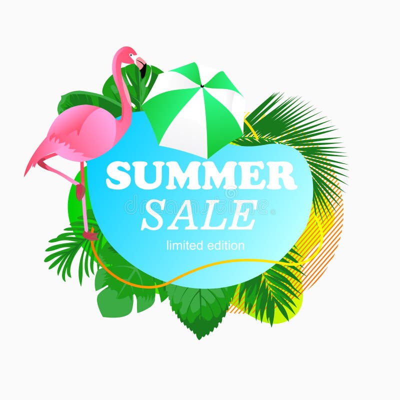 Limited Edition Summer Sale Poster Promotion with Paper Cut Concept ...