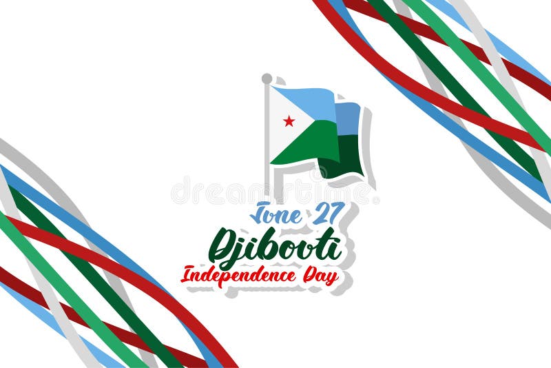 June 27, Happy Independence Day of Djibouti Stock Vector - Illustration ...