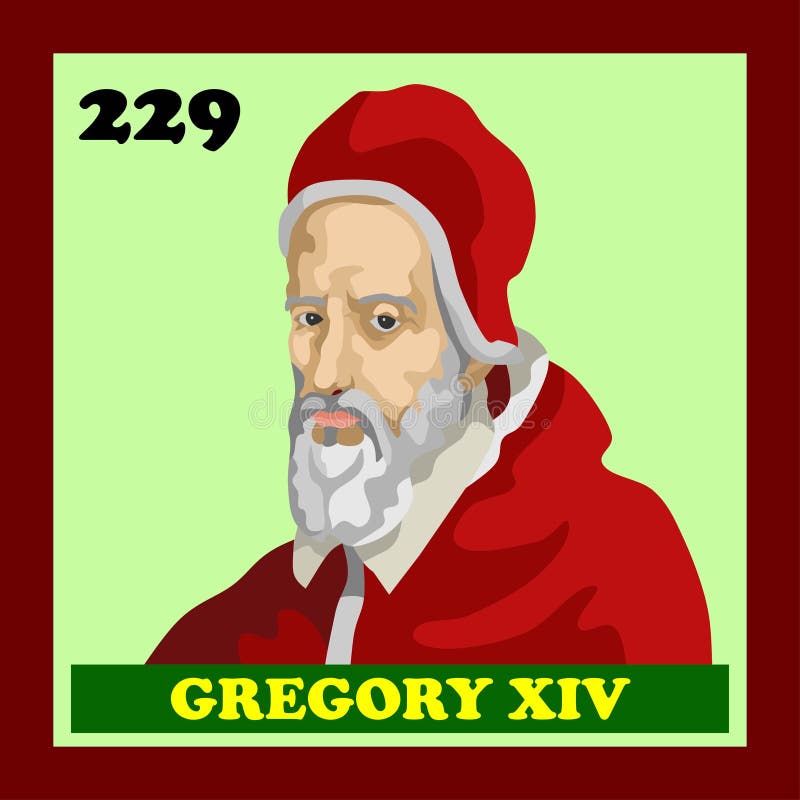 229th Rome Pope Gregory XIV Stock Vector - Illustration of gregory ...