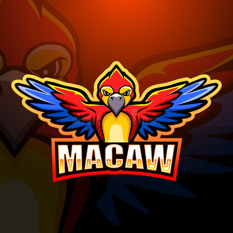 Macaw Mascot Esport Logo Design Stock Vector - Illustration of animal ...