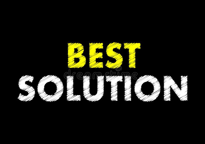 Best Solution Writing Text on Black Chalkboard. Business Concept Stock ...