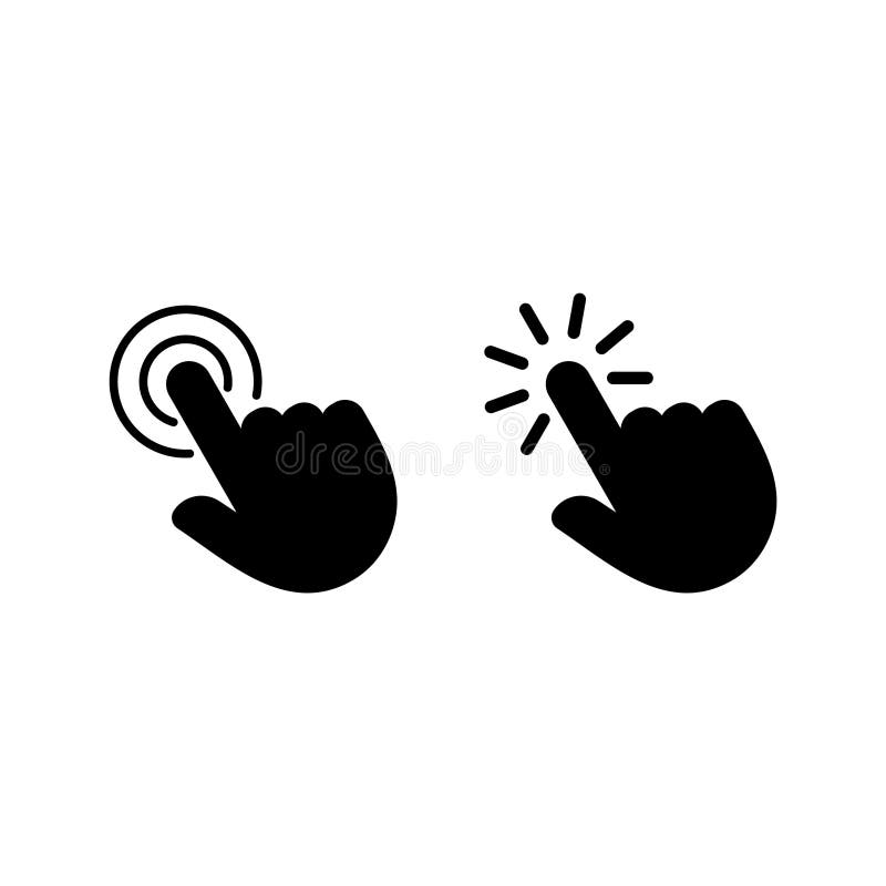 Mouse Hand Finger Cursor Icon Vector Pointers Pad Icon Design Stock ...
