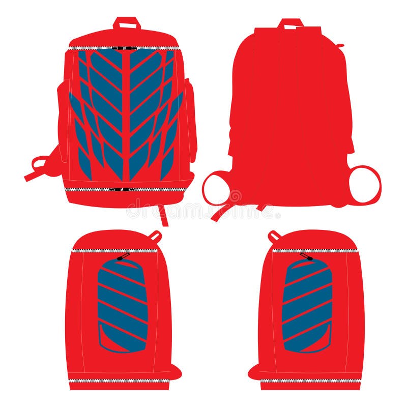 Sports Backpacks Bags Custom Design Mock Ups Templates Illustration ...