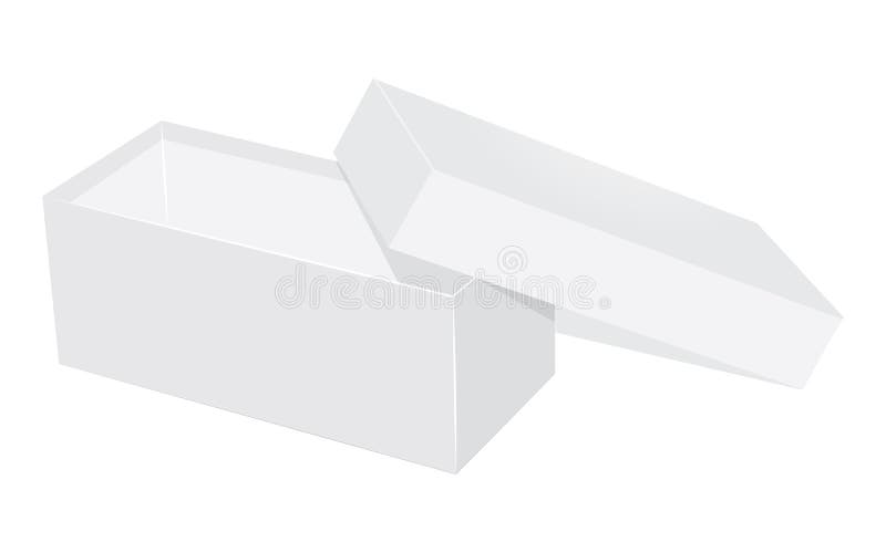 Rectangular Box on a White Background Top View Mock Up Stock Vector ...