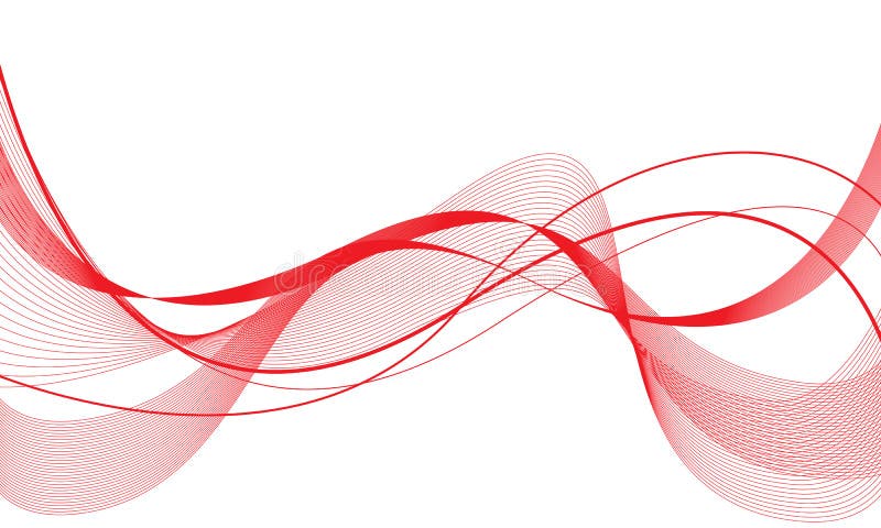 Abstract Red Line Wave Curve on White Design Modern Futuristic ...