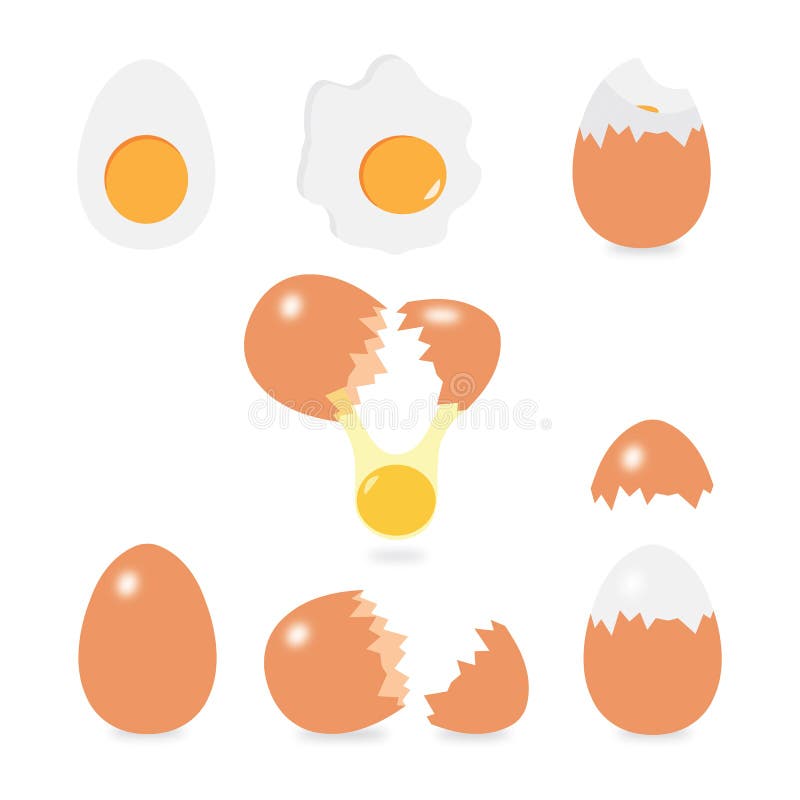 Set of eggs vector stock vector. Illustration of cooking - 187634023