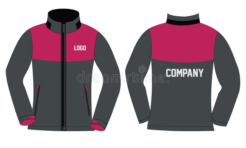 Custom Designs Softshell Jackets Template Mock Up Illustrations Stock ...