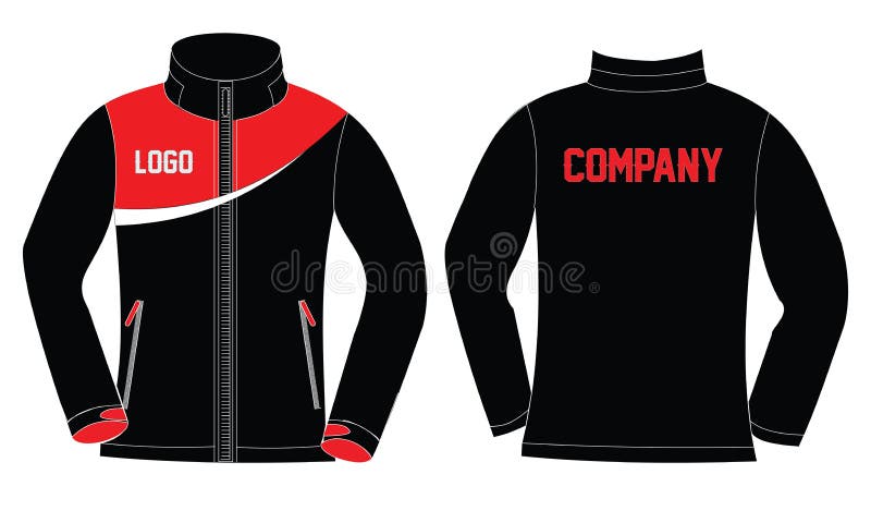 Soft Shell Jackets Custom Designs Template Mock Up Illustrations Stock ...