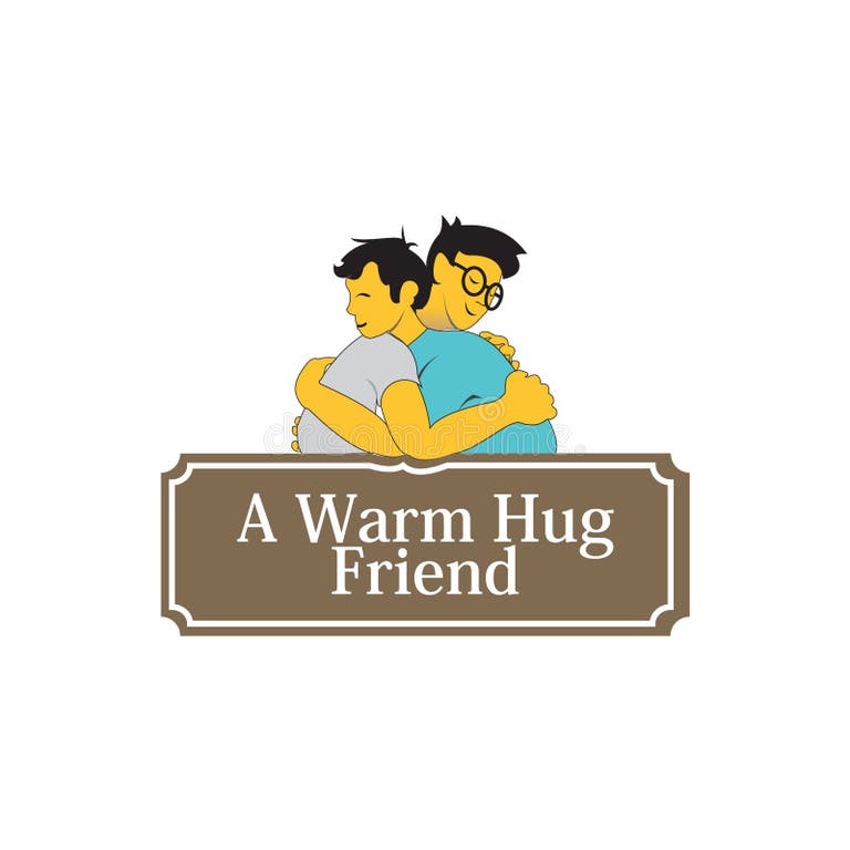 A Warm Hug Friend Logo Design Exclusive Stock Vector - Illustration of ...