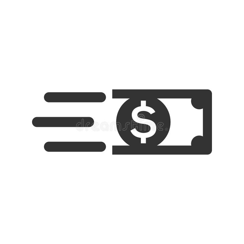 Fast money transfer icon stock vector. Illustration of cash - 187781502