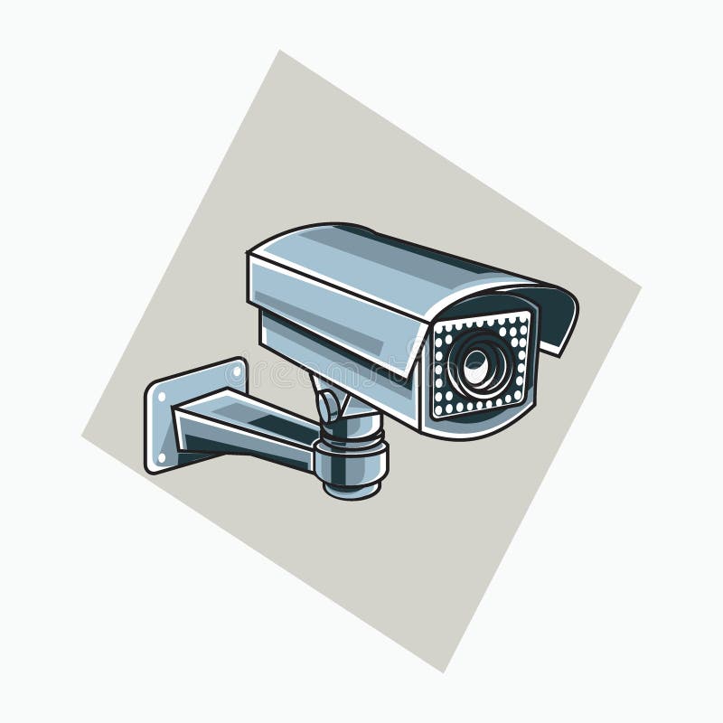 Grey Animated Security Camera