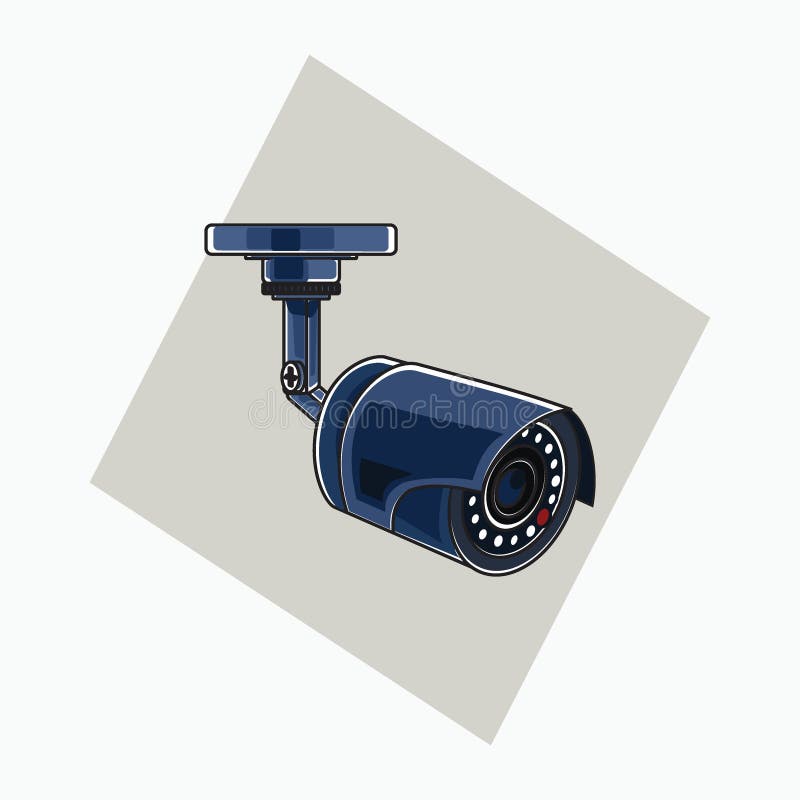 Blue CCTV Icon - Colored Icon, Symbol, Cartoon Logo for Security System ...