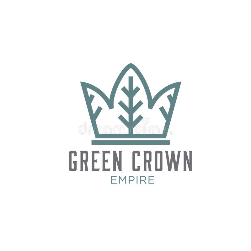 King Queen Crown Leaf Flower Plant Nature Logo Design Stock Vector ...