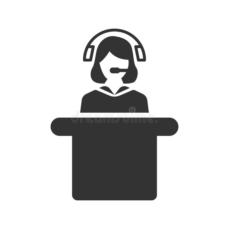 Support Desk Icon. Vector Graphics Stock Vector - Illustration of ...