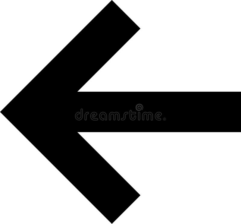 Left Directional Arrow Sign Icon Sign and Symbol Stock Illustration ...