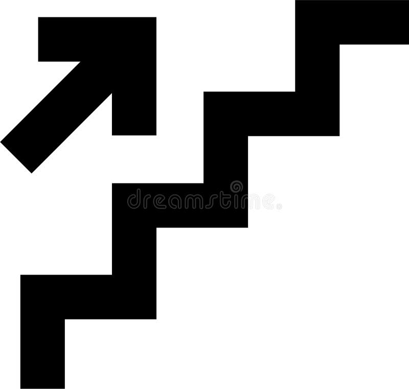 Upstairs Sign Icon Vector. Trendy Flat Upstairs Sign Icon from Signs ...