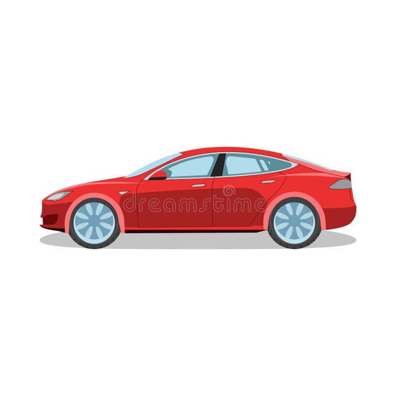 Vector red car icon stock vector. Illustration of luxury - 188142714