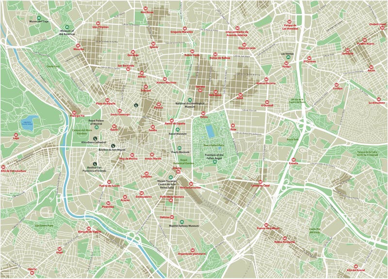 Printable Street Map Of Madrid