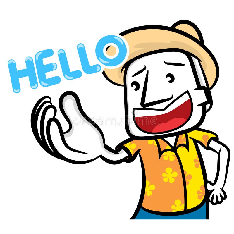 Cartoon Say Hello Stock Illustrations – 1,732 Cartoon Say Hello Stock ...