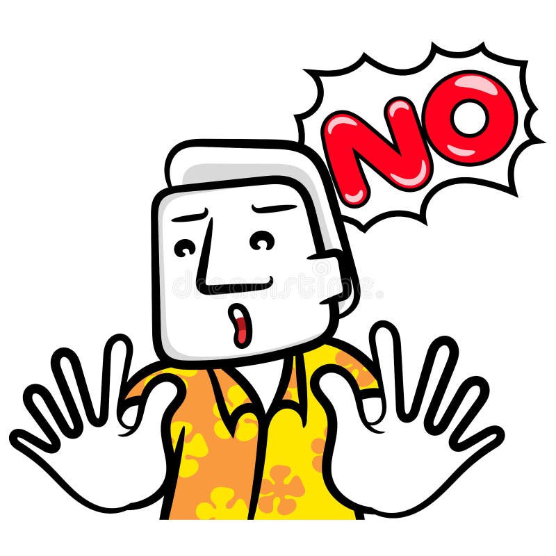 Man Say No Hand Sign Stock Illustrations – 177 Man Say No Hand Sign ...