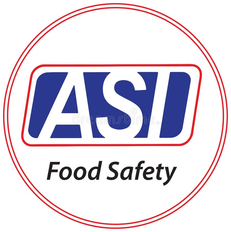 ASI Food Safety Icon in Two Round Circles Stock Vector - Illustration ...