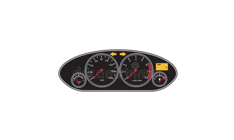 Simple Template Design Icon Vector Tachometer Stock Vector ...