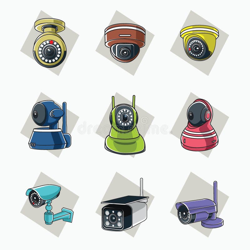 Outdoor CCTV Icon Green, Blue, Grey, Light Grey, Tosca, Red, Orange ...